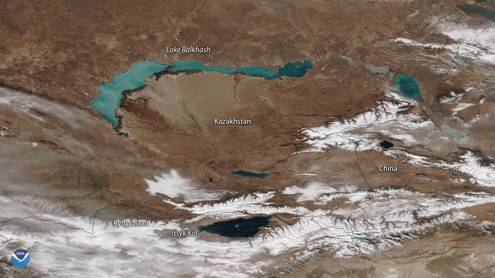 Area and Volume Contrast in Central Asia Lakes | NESDIS