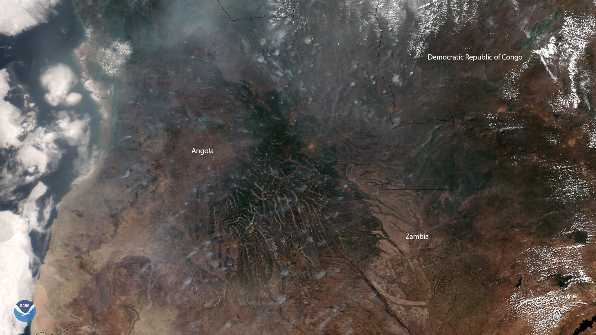 Smoke from African Agricultural Fires Blows Westward | NESDIS