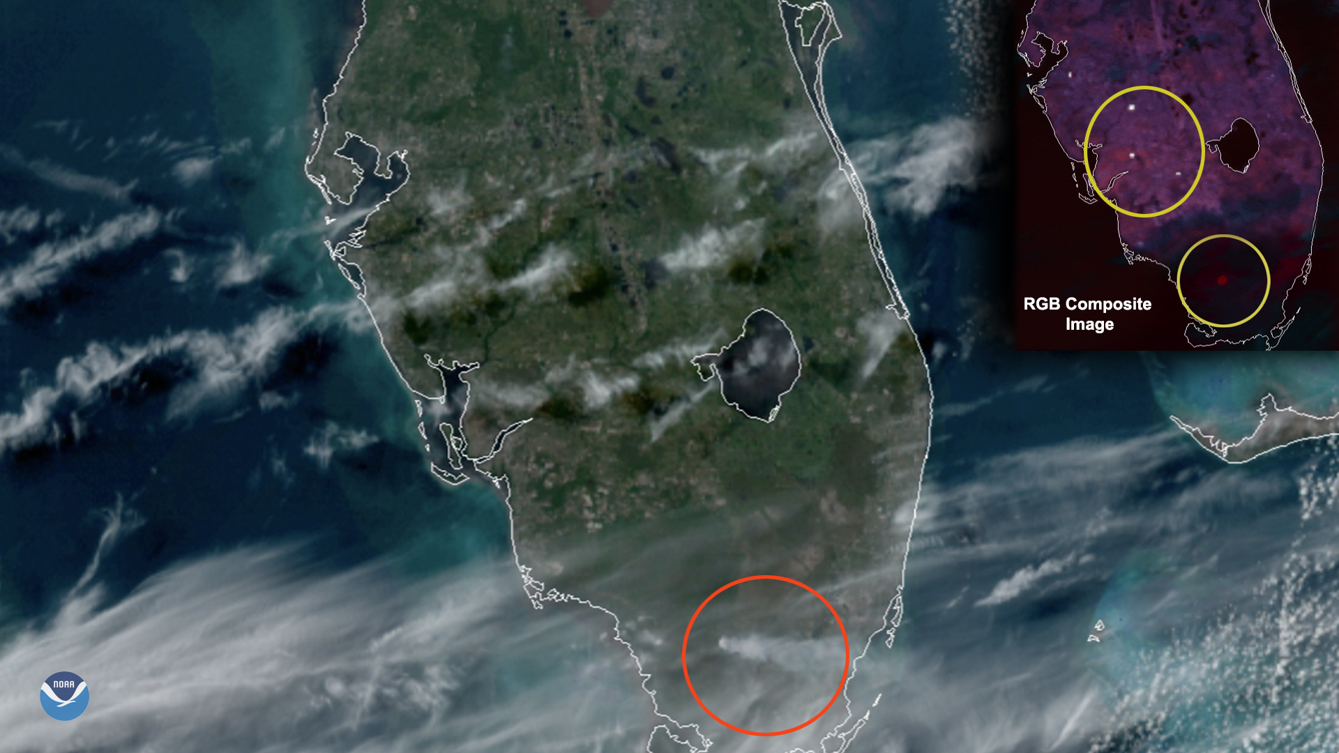 Smoke (And A Glint) In GOES-East’s Eye During Florida Fires | NESDIS