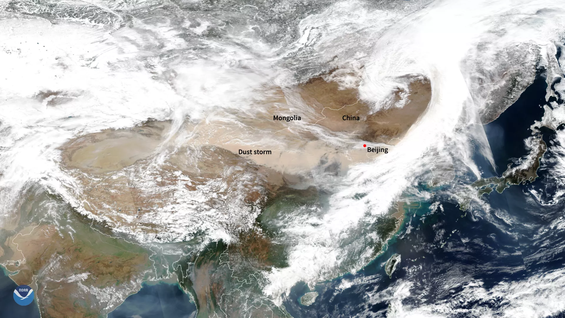 Record-breaking Sandstorm Sweeps Through Mainland China | NESDIS